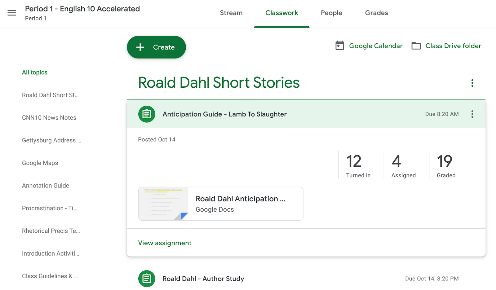 Grading can easily be completed from the assignment tab, where you can ...
