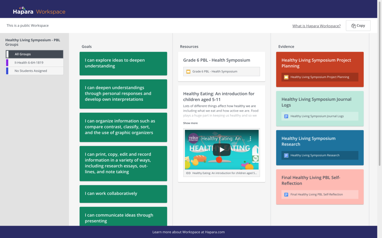 The High-Quality Project Based Learning Framework is made up of six ...